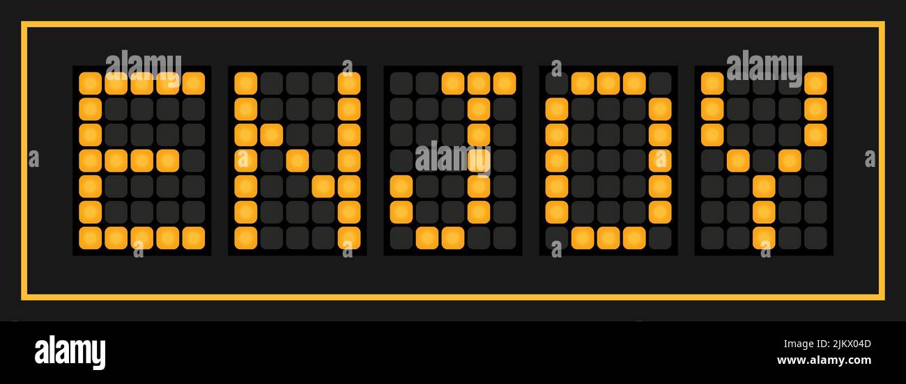 Orange color led banner in word enjoy on black background Stock Vector ...