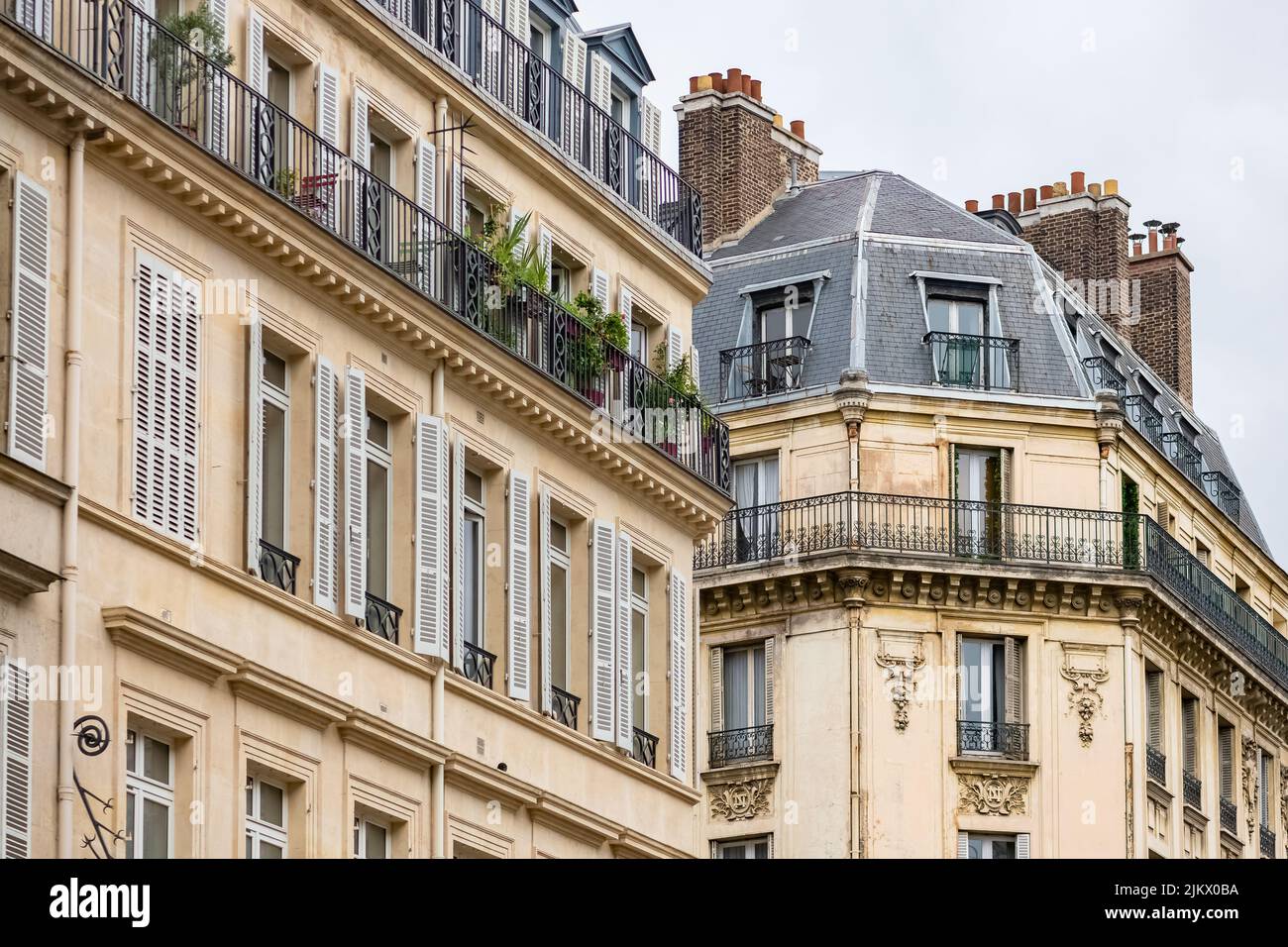 Paris, beautiful building in the Opera district Stock Photo - Alamy