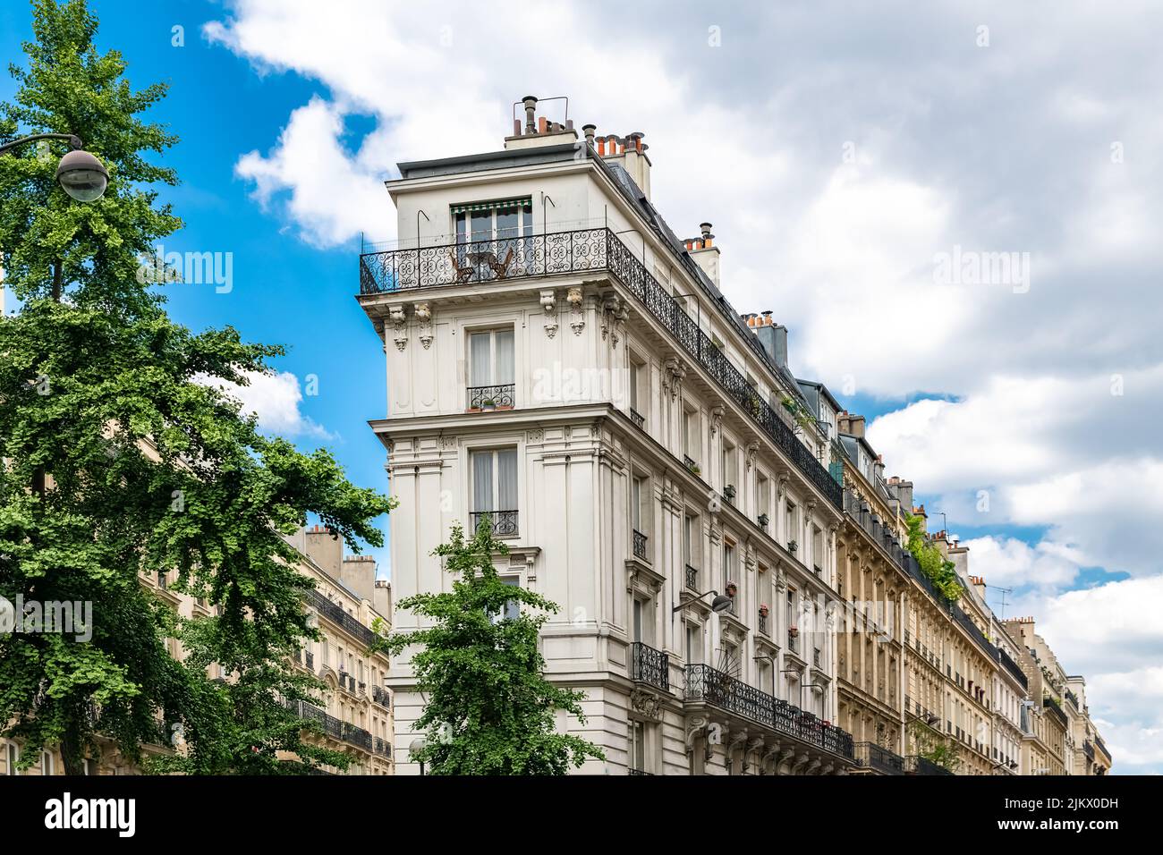 Paris, typical buildings in the Marais, in the center of the french ...
