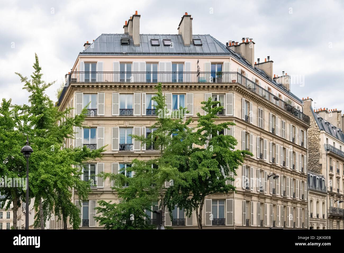 Paris, typical buildings in the Marais, in the center of the french ...