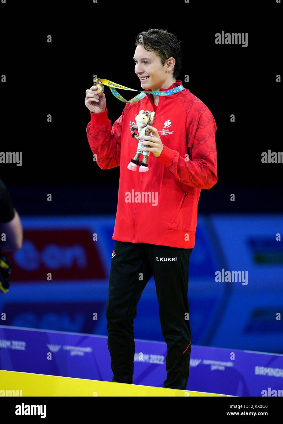 Canada's Nicholas Bennett celebrates with the gold medal after winning ...