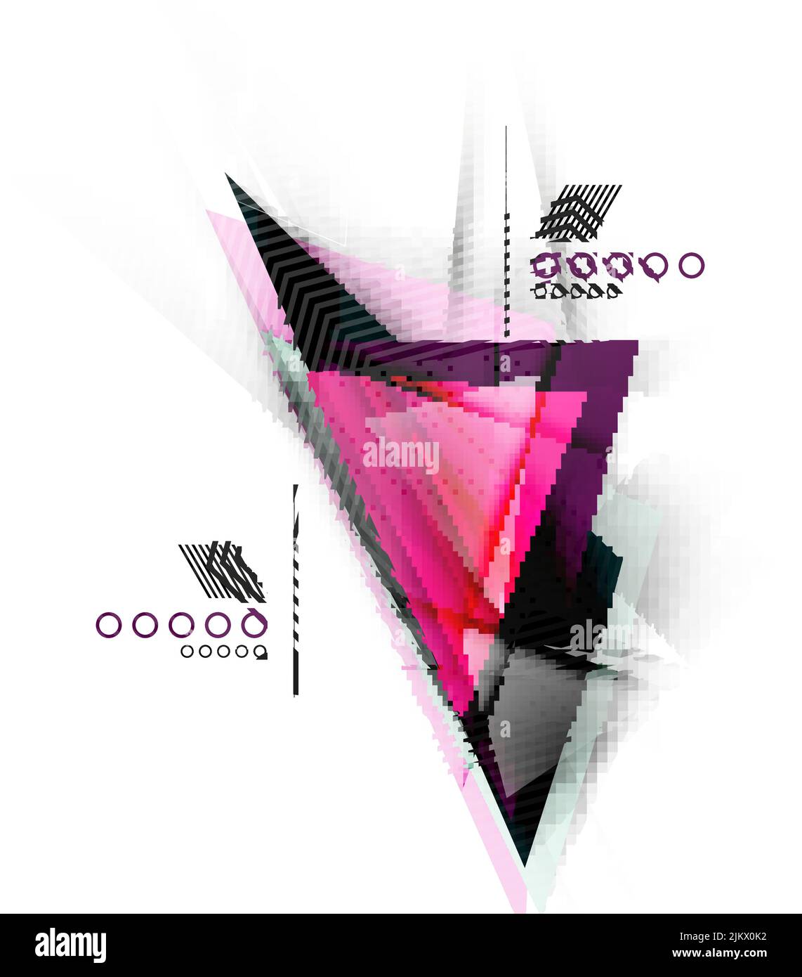 Color triangles, unusual abstract background. Realistic paper 3d ...