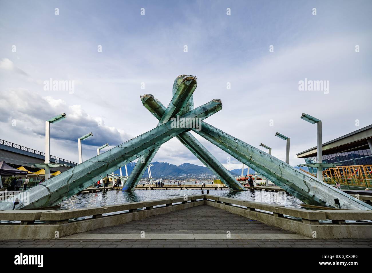 The 2010 Vancouver Winter Olympics Cauldron at Jack Poole Plaza in ...