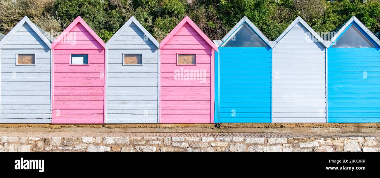 Ile-aux-Moines, France, bathing huts on the beach Stock Photo - Alamy