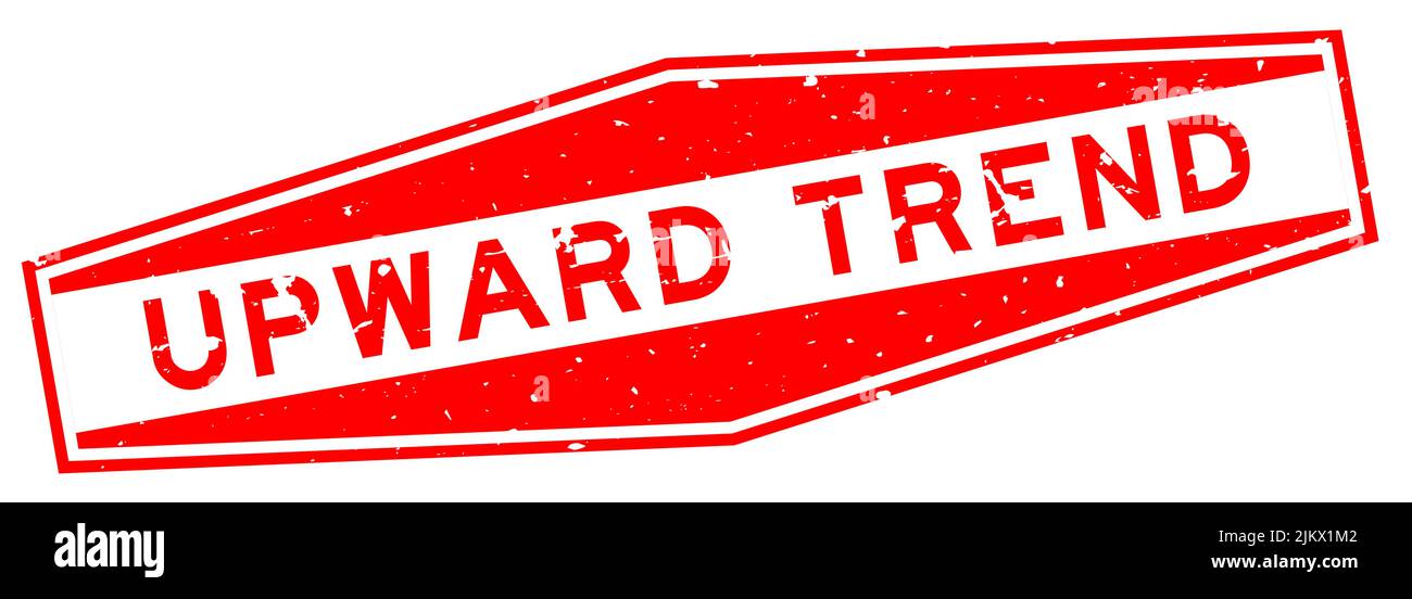 Grunge red upward trend word hexagon rubber seal stamp on white background Stock Vector Image ...