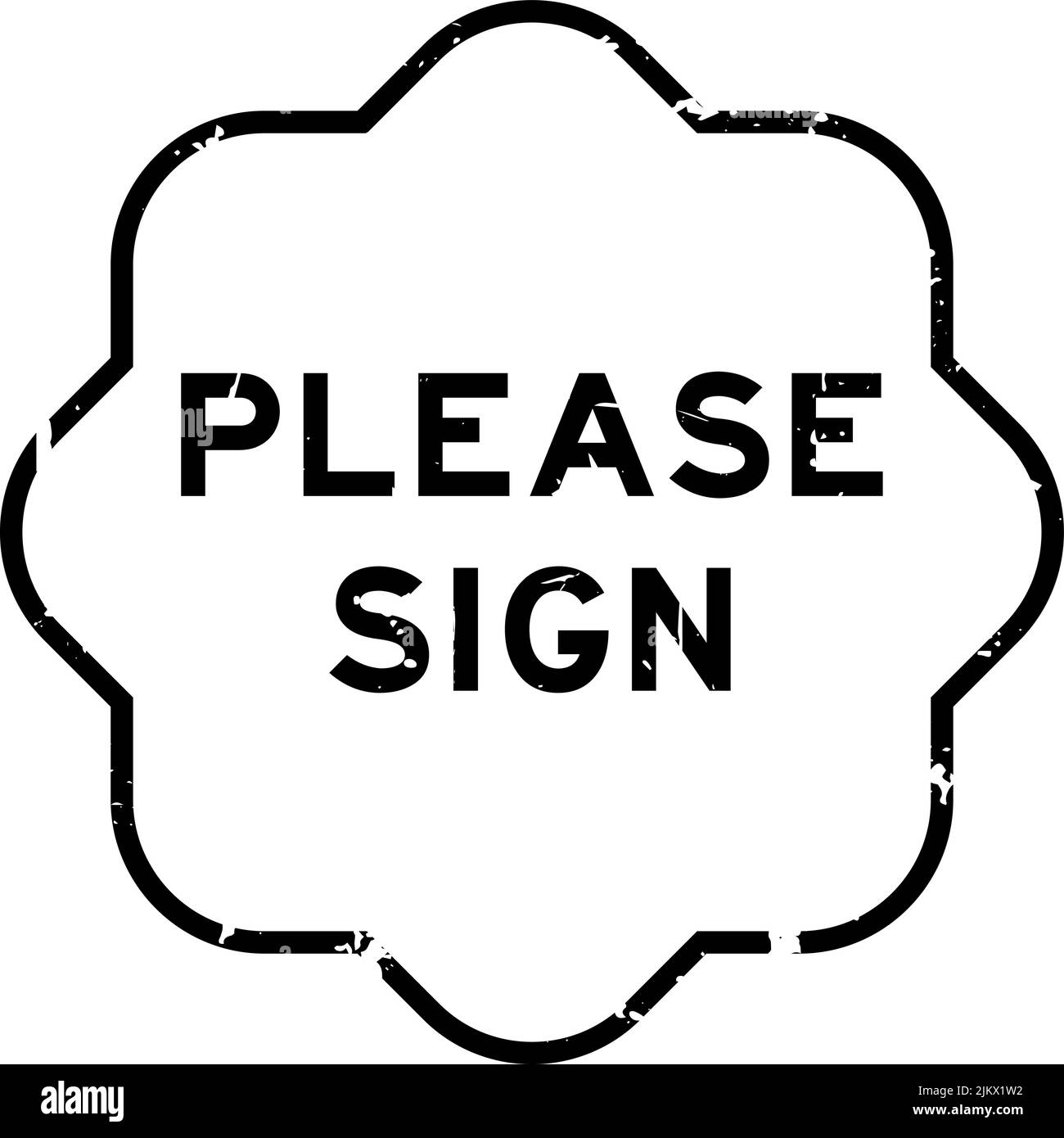 Grunge black please sign word rubber seal stamp on white background ...