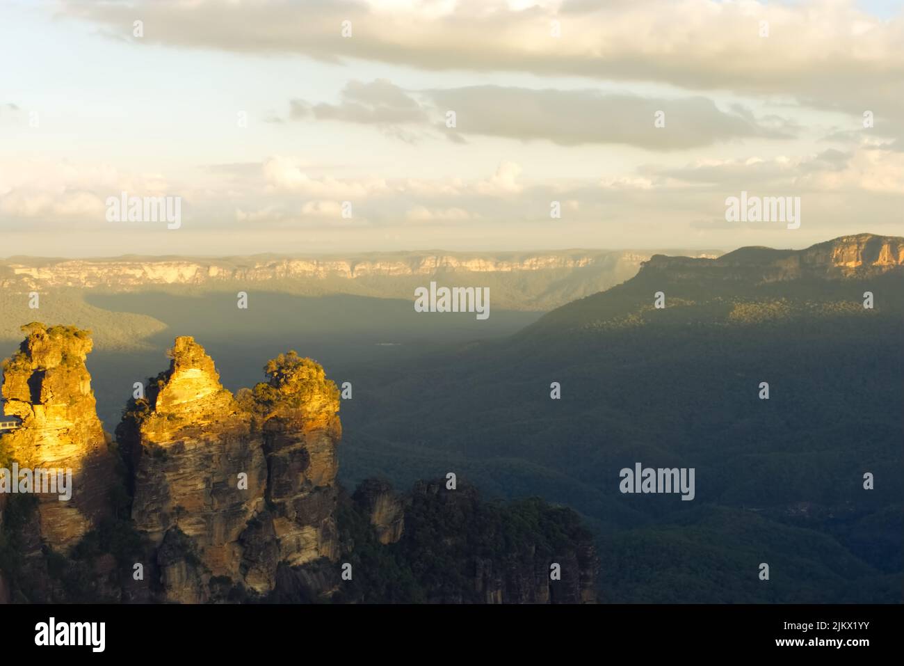 A beautiful shot of the blue mountains in the sunset Stock Photo - Alamy