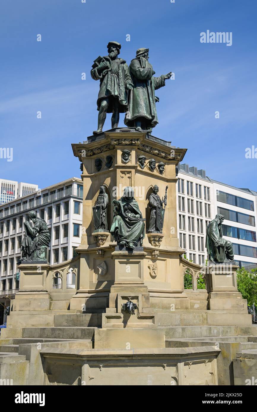 Johannes-Gutenberg-Denkmal, Roßmarkt, Frankfurt am Main, Hessen ...