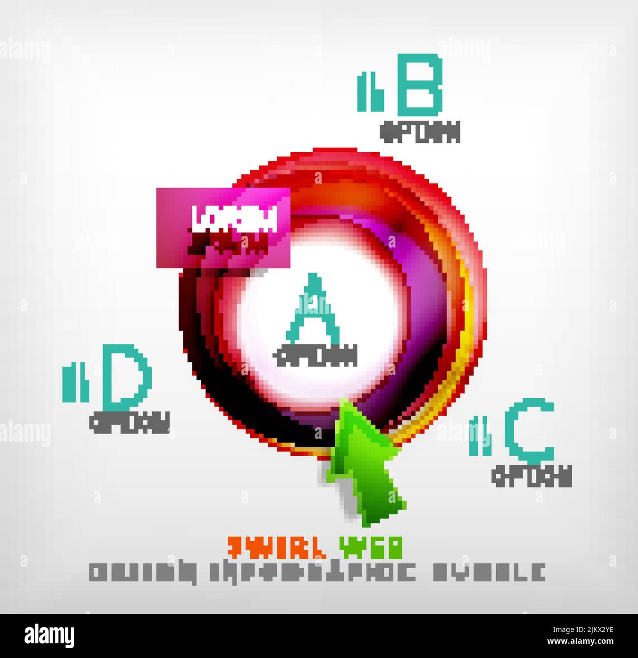 Swirl web design infographic bubble - flat concept. Can be used as web ...