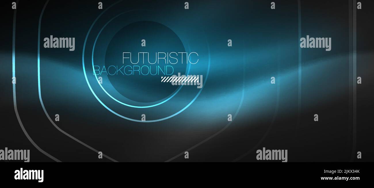 Black and glowing color lines neon design, magin techno template ...