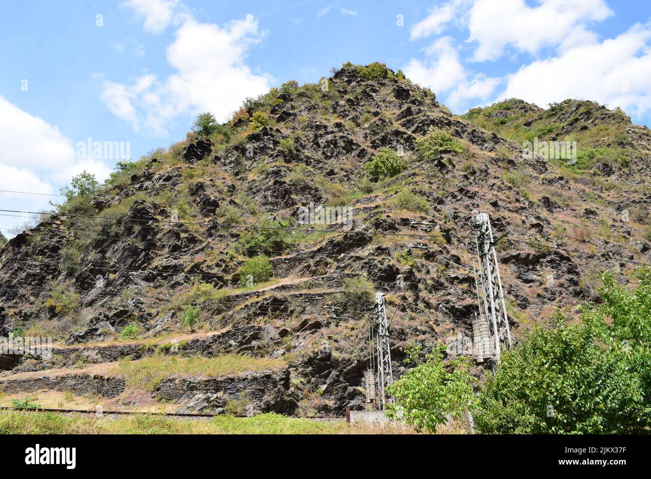 slate cliffs at the Mosel Stock Photo - Alamy