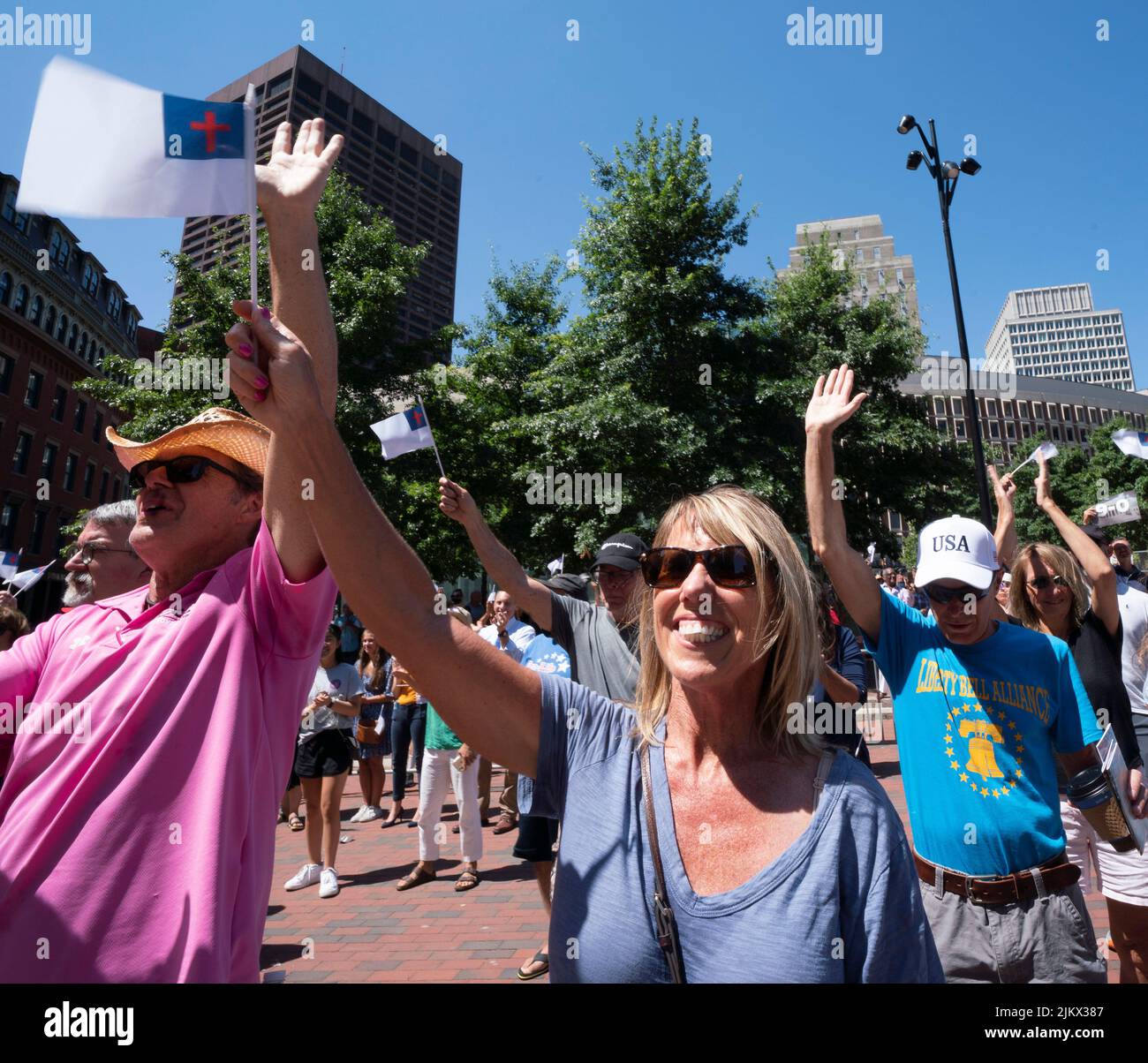 Christian flag boston hi-res stock photography and images - Alamy