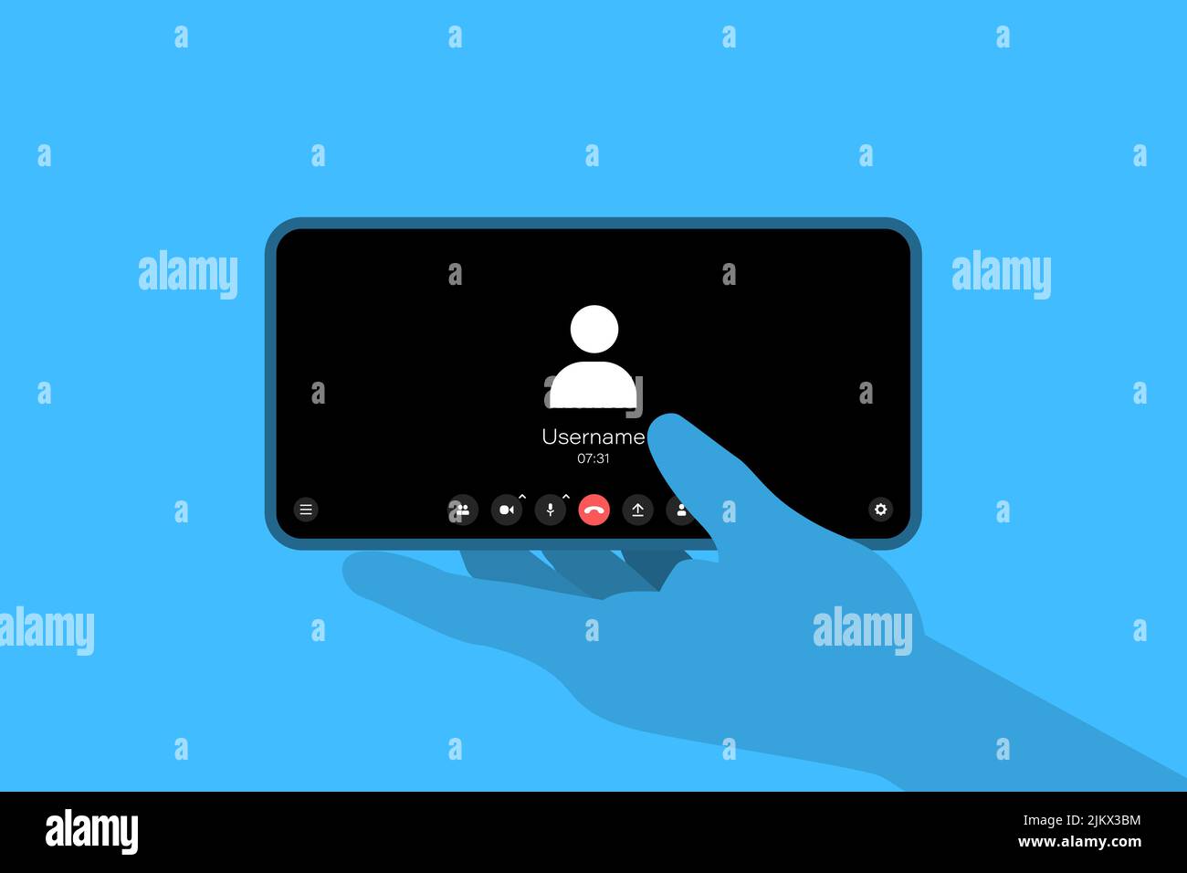 Videocall meeting home Stock Vector Images - Alamy