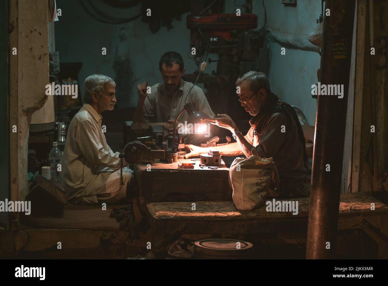 The craftsmen working in the Walled City of Lahore, Pakistan Stock ...