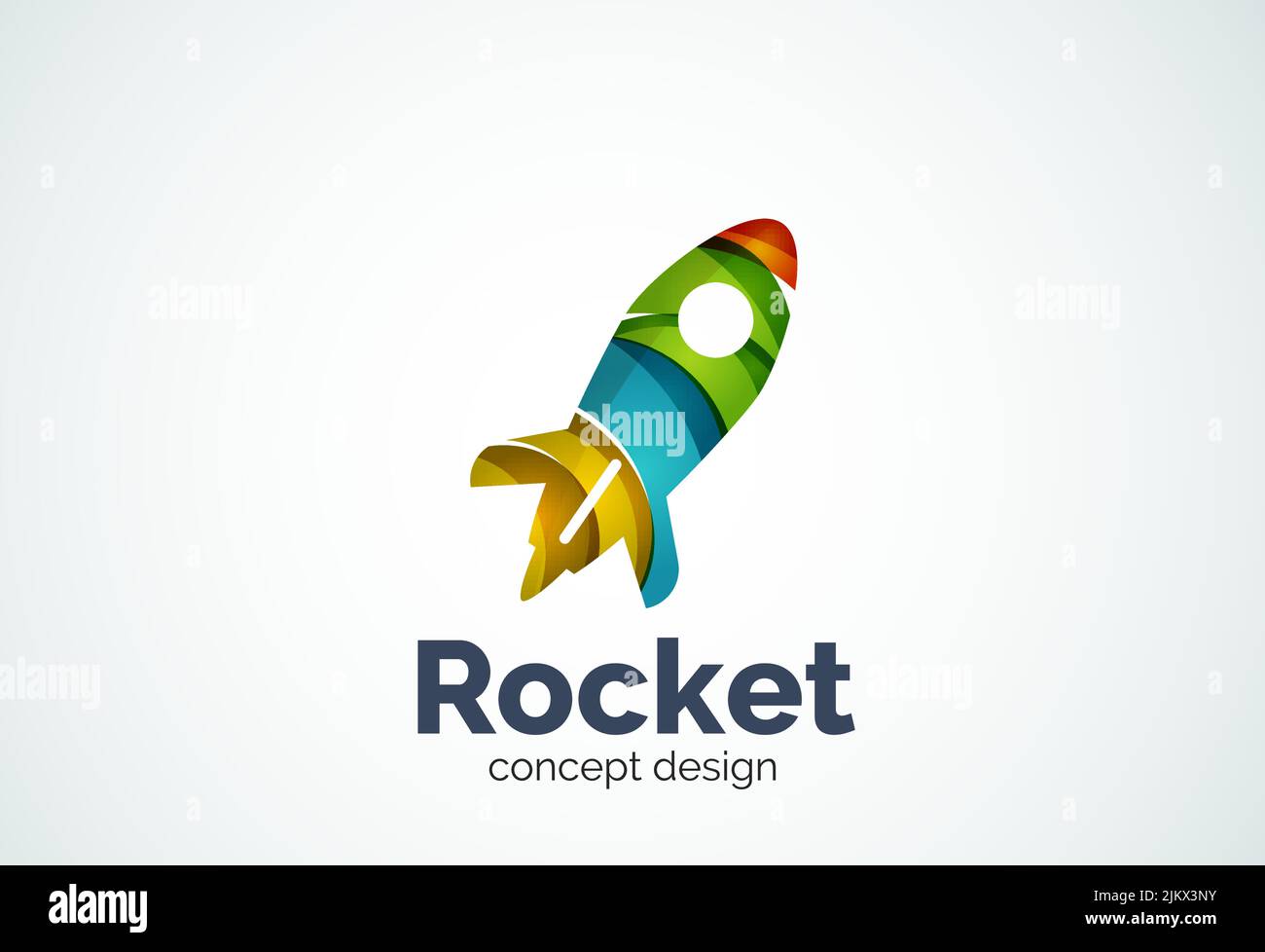 Rocket logo, abstract elegant business icon Stock Vector Image & Art ...