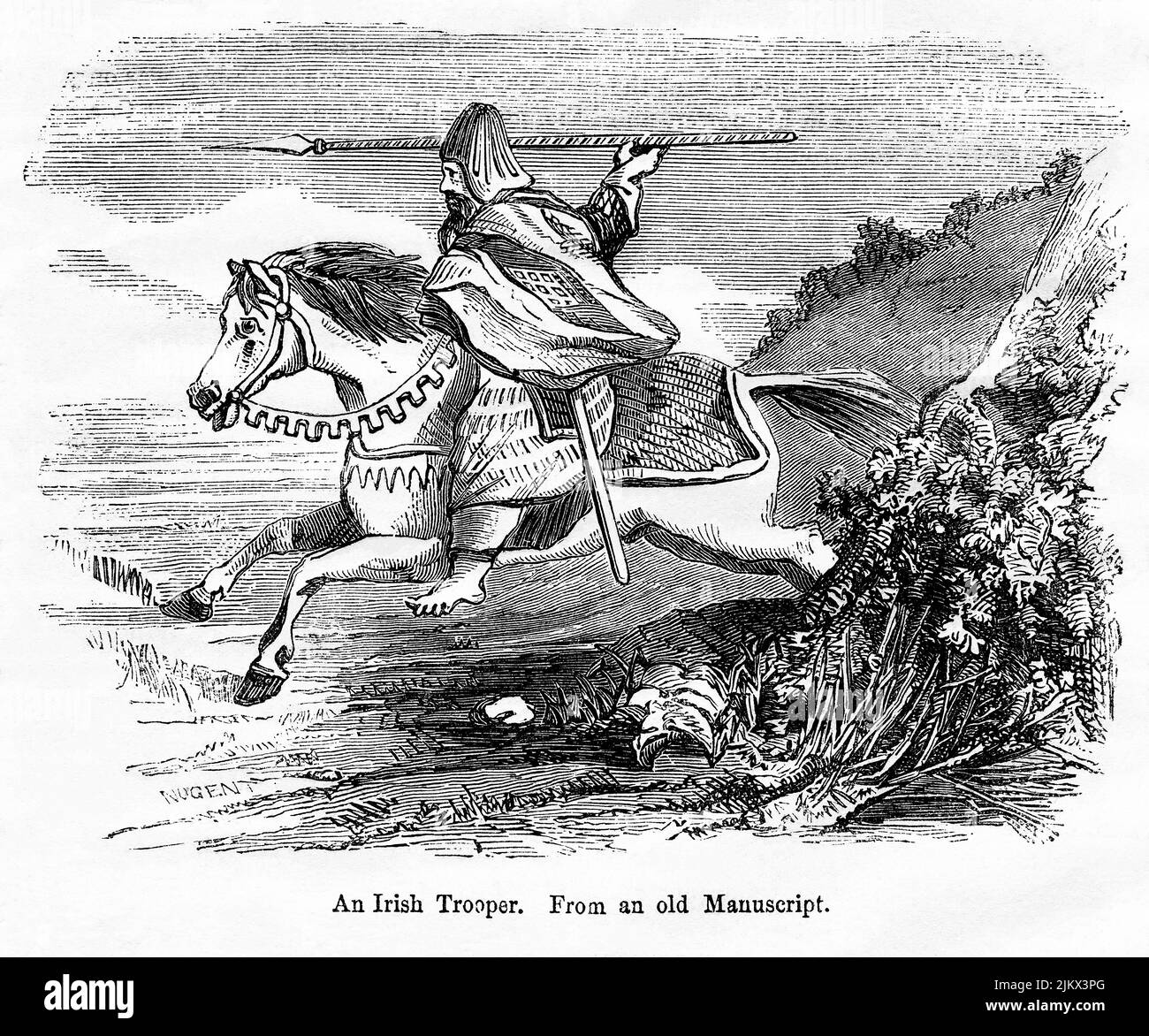 An Irish Trooper, Illustration from the Book, "John Cassel’s ...