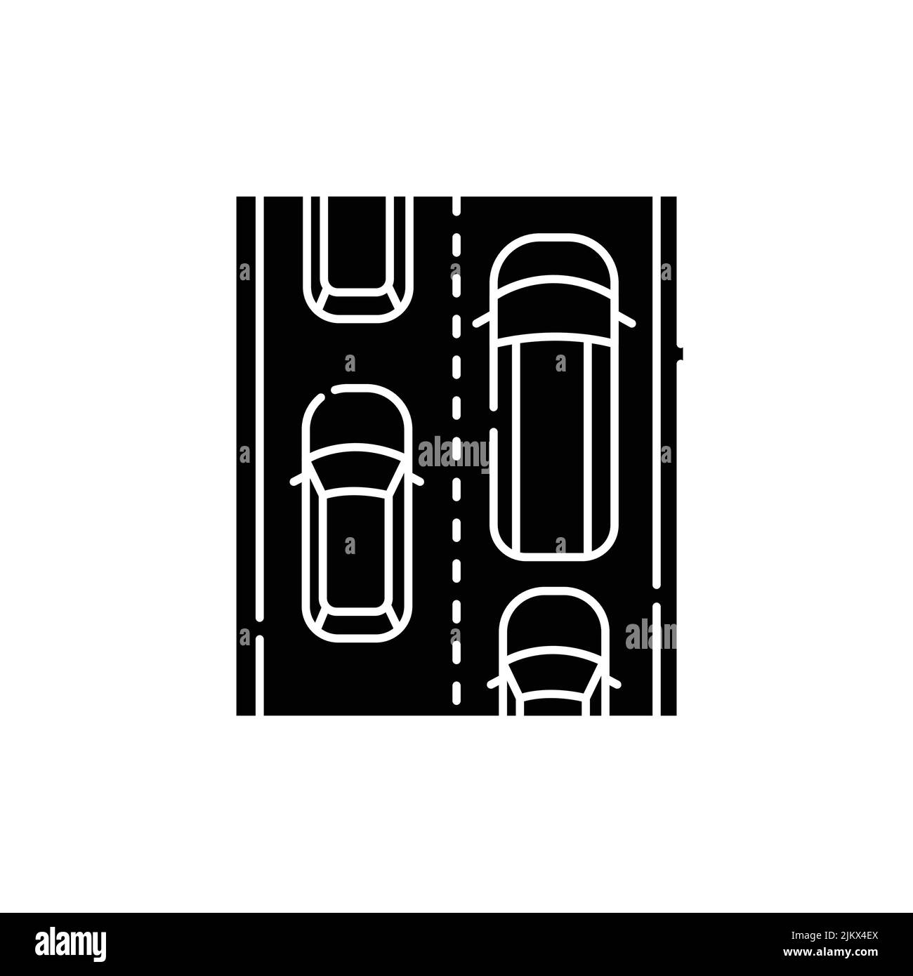 Auto traffic jams sign olor line icon. Road construction. Pictogram for ...