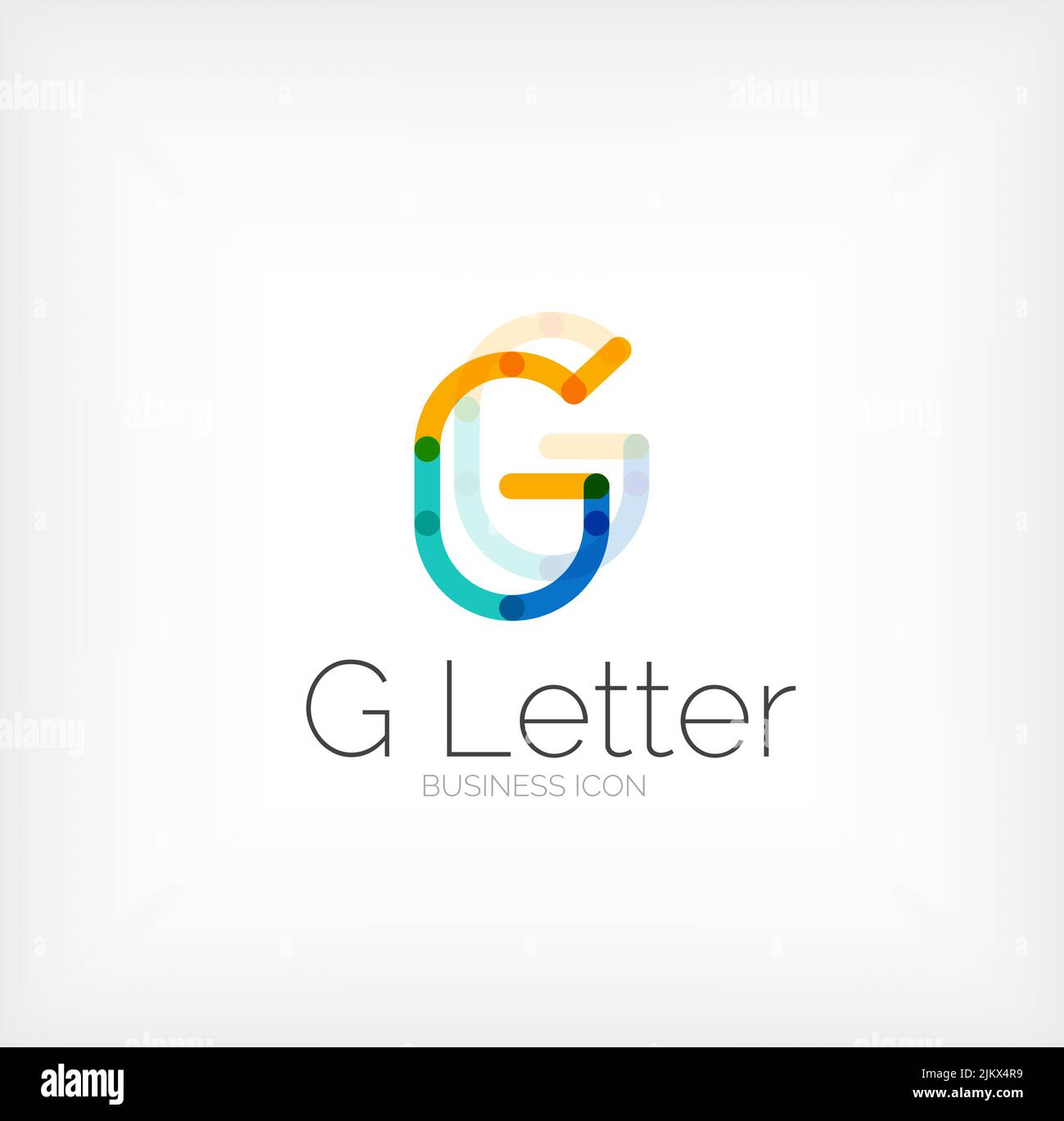 G letter logo, minimal line design, business icon Stock Vector Image ...