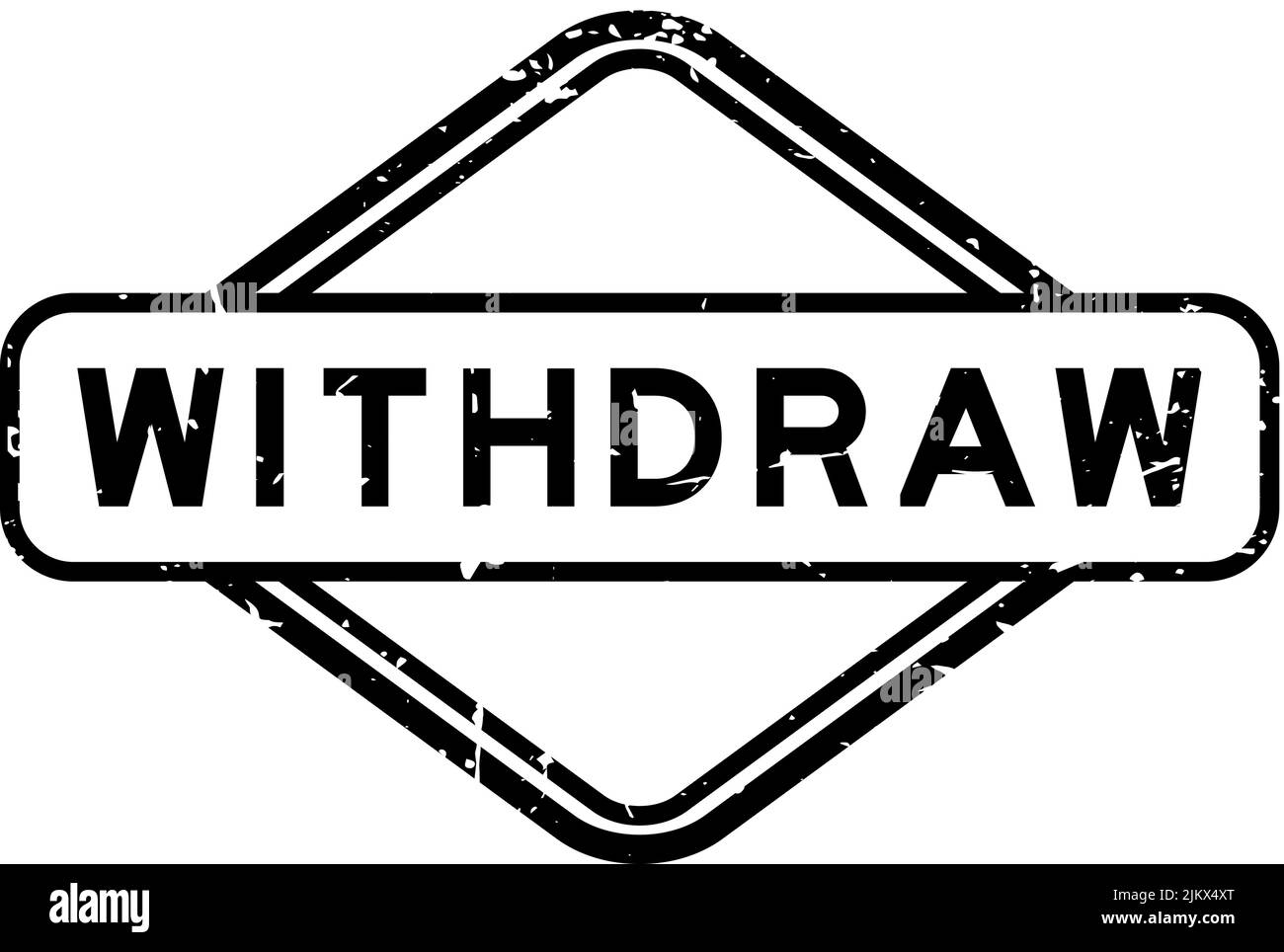 Grunge black withdraw word rubber seal stamp on white background Stock ...
