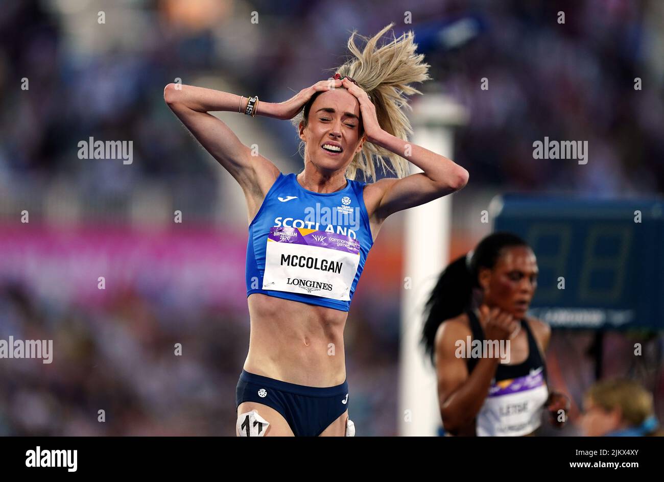 Scotland’s Eilish McColgan celebrates winning the Women's 10,000m Final ...