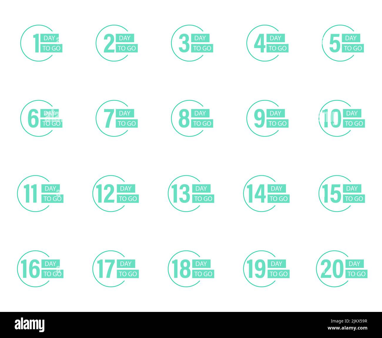 Days Left Badges and Stickers. Number of days left. Countdown left days ...