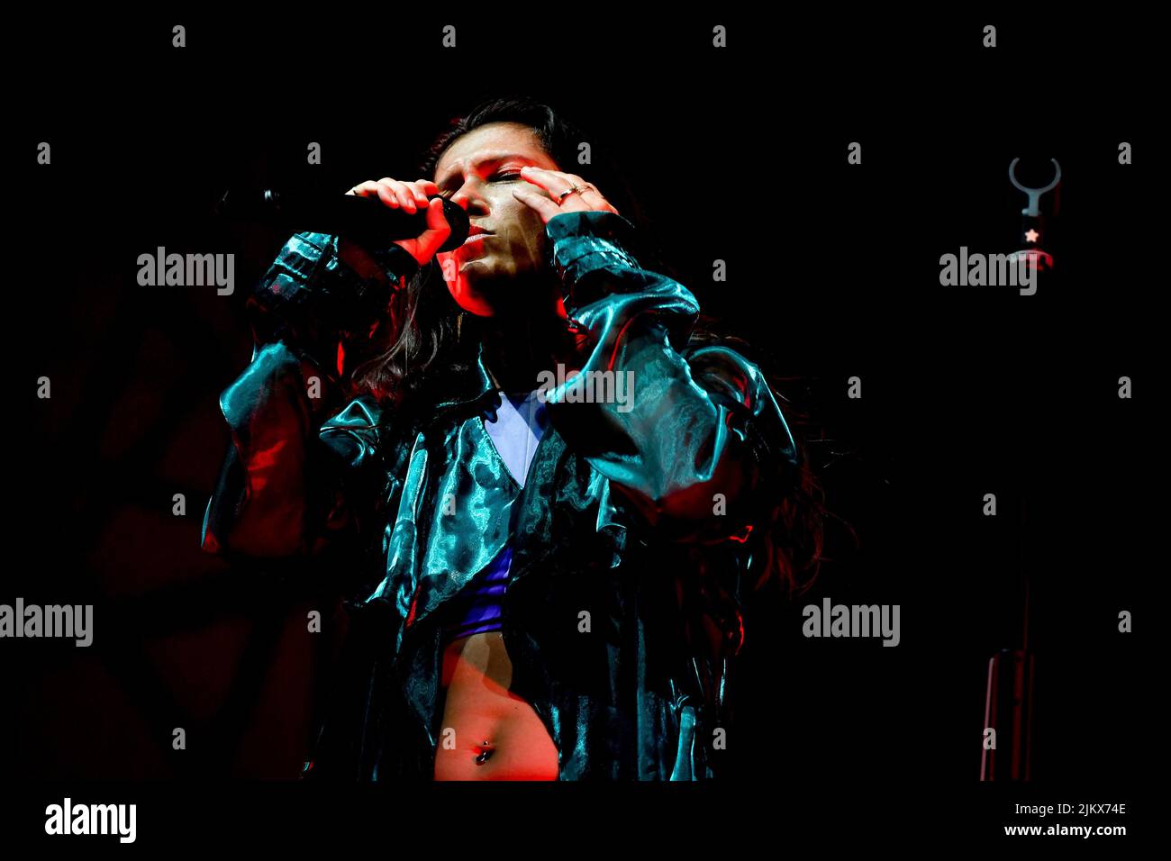 Elisa performing and singing on stage during the Italian singer Music ...