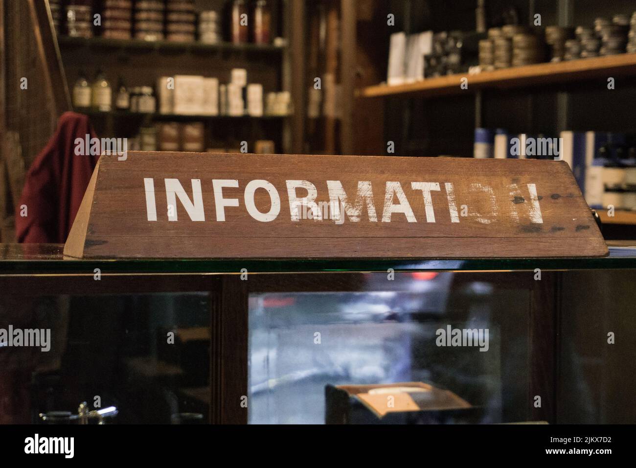 An old school information sign in a barbershop Stock Photo - Alamy