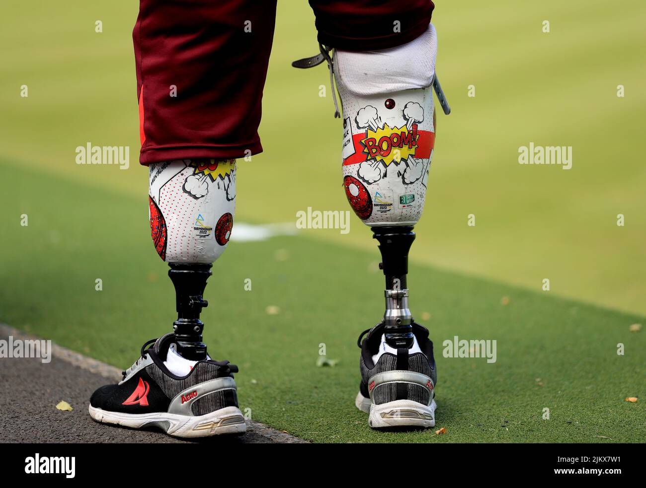 England's Craig Bowler at Victoria Park on day six of the 2022 ...