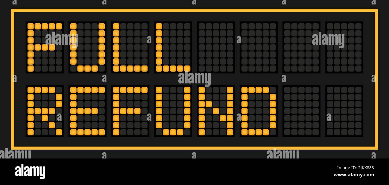 Orange color led banner in word full refund on black background Stock ...