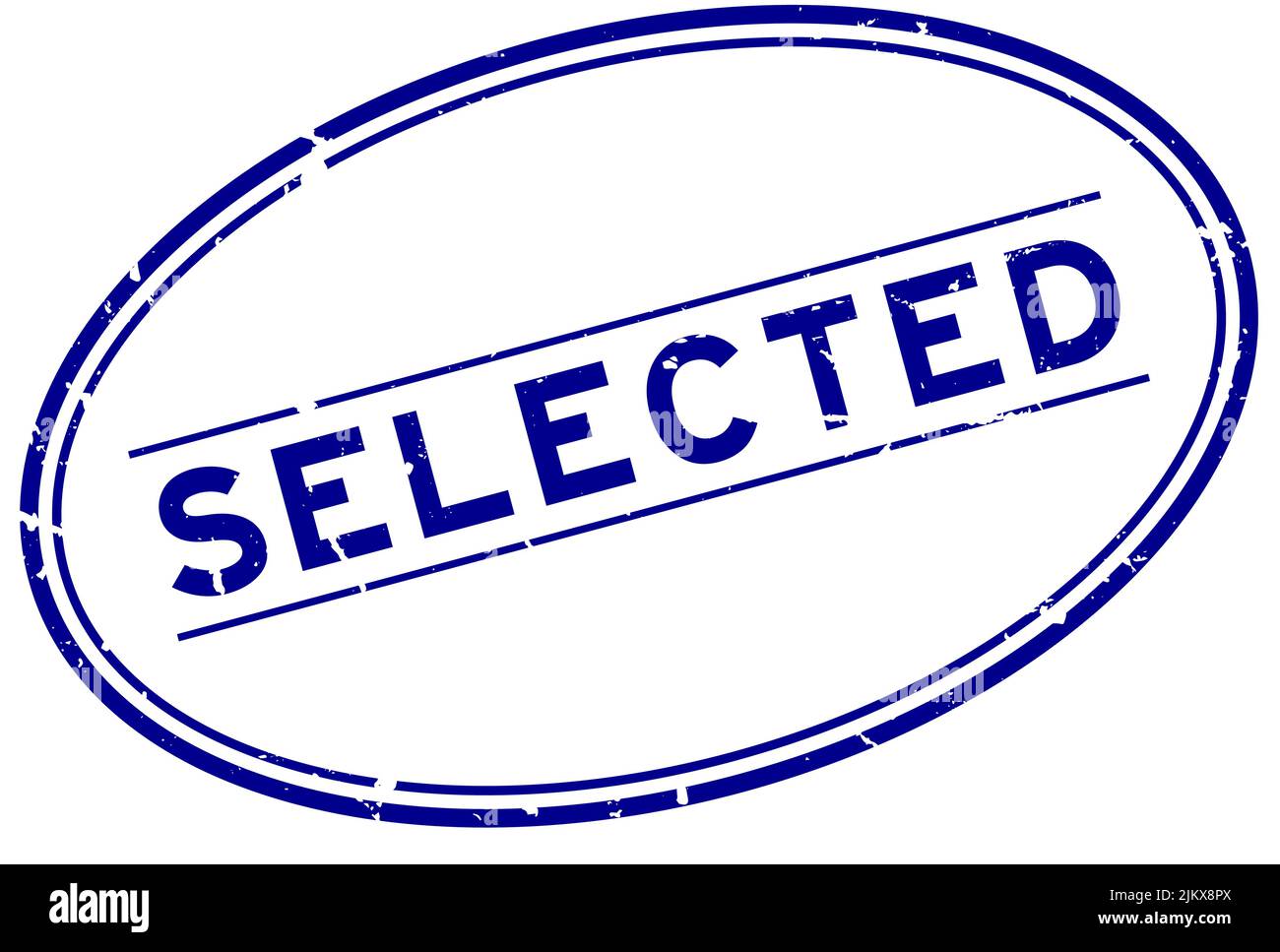 Grunge Blue Selected Word Oval Rubber Seal Stamp On White Background Stock Vector Image And Art 