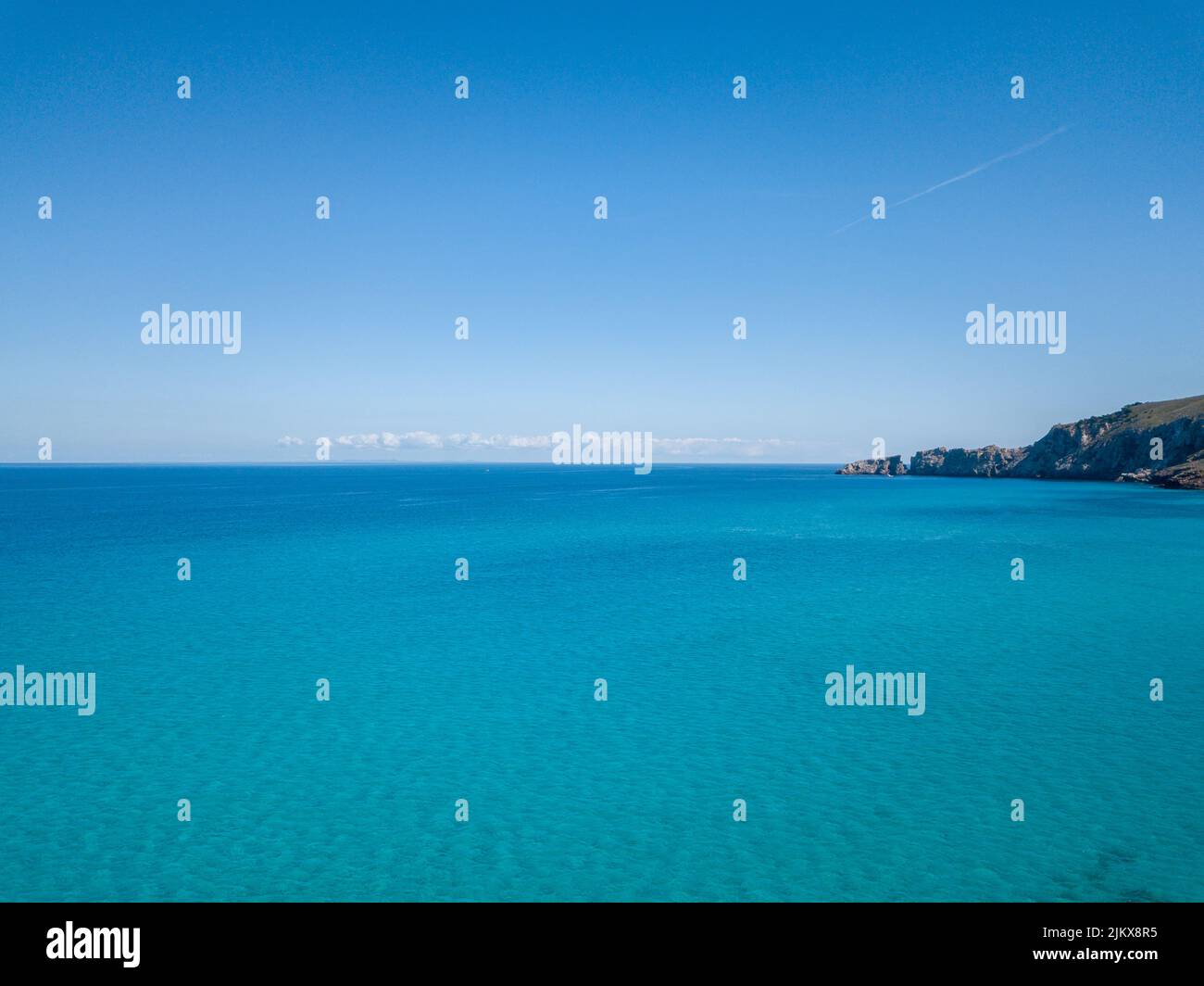 Aerial view mediterranean sea scape in Mallorca Island, Spain Stock ...