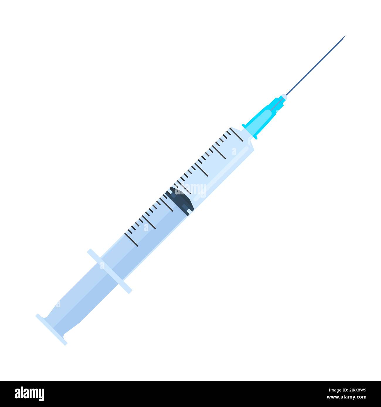 Realistic medical disposable syringe with needle. Applicable for ...