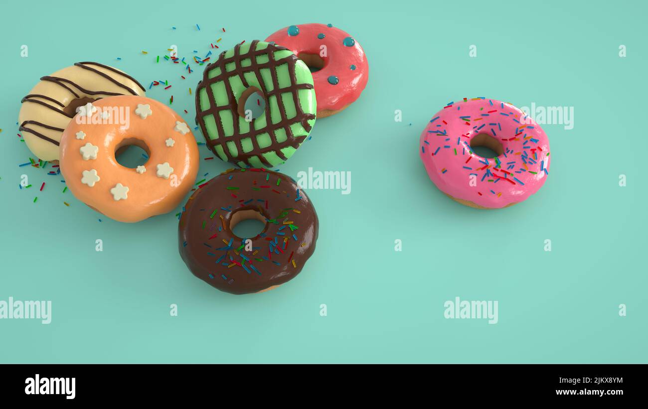 Delicious beautiful dessert doughnuts food Stock Photo - Alamy