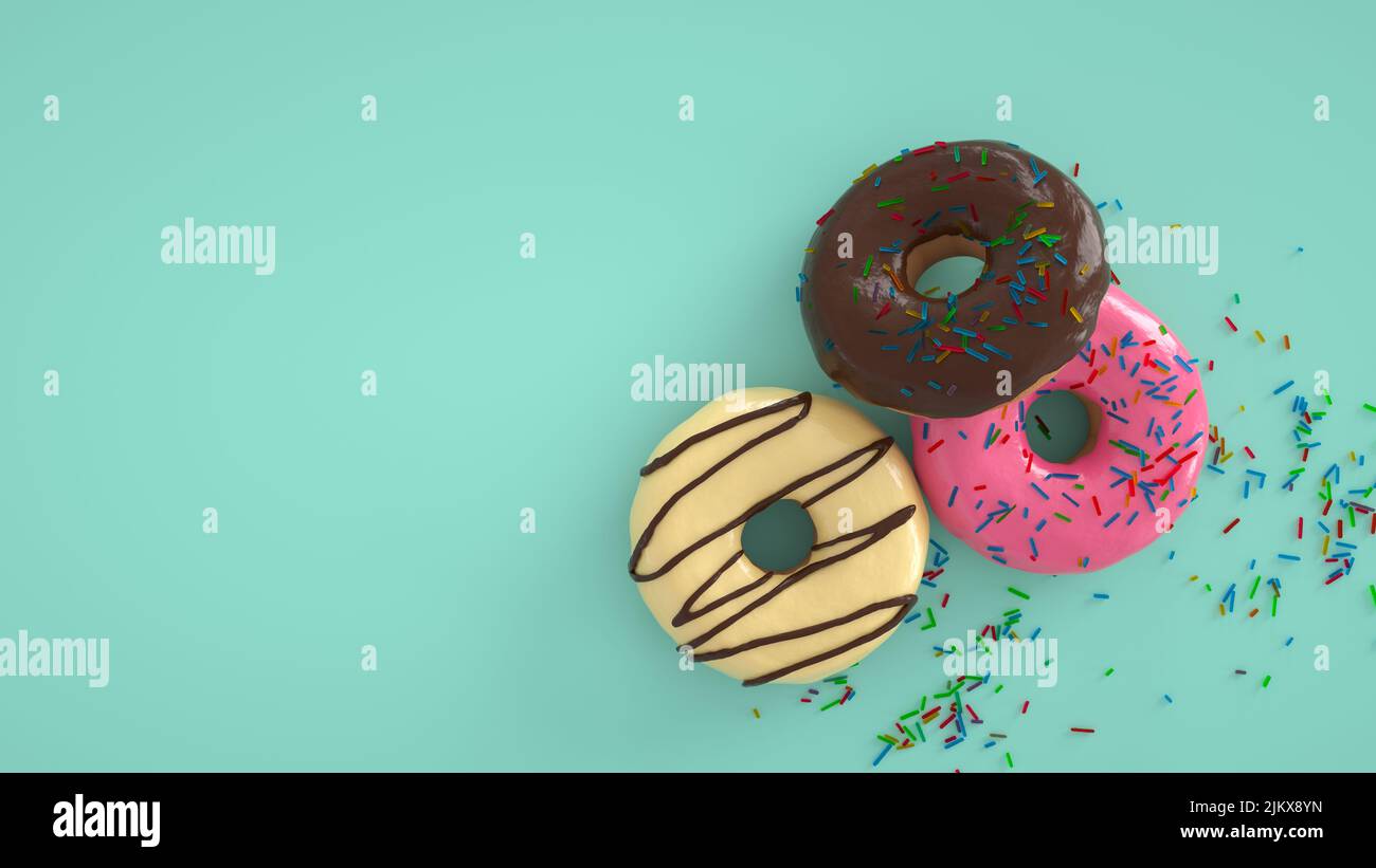 Delicious beautiful dessert doughnuts food Stock Photo - Alamy