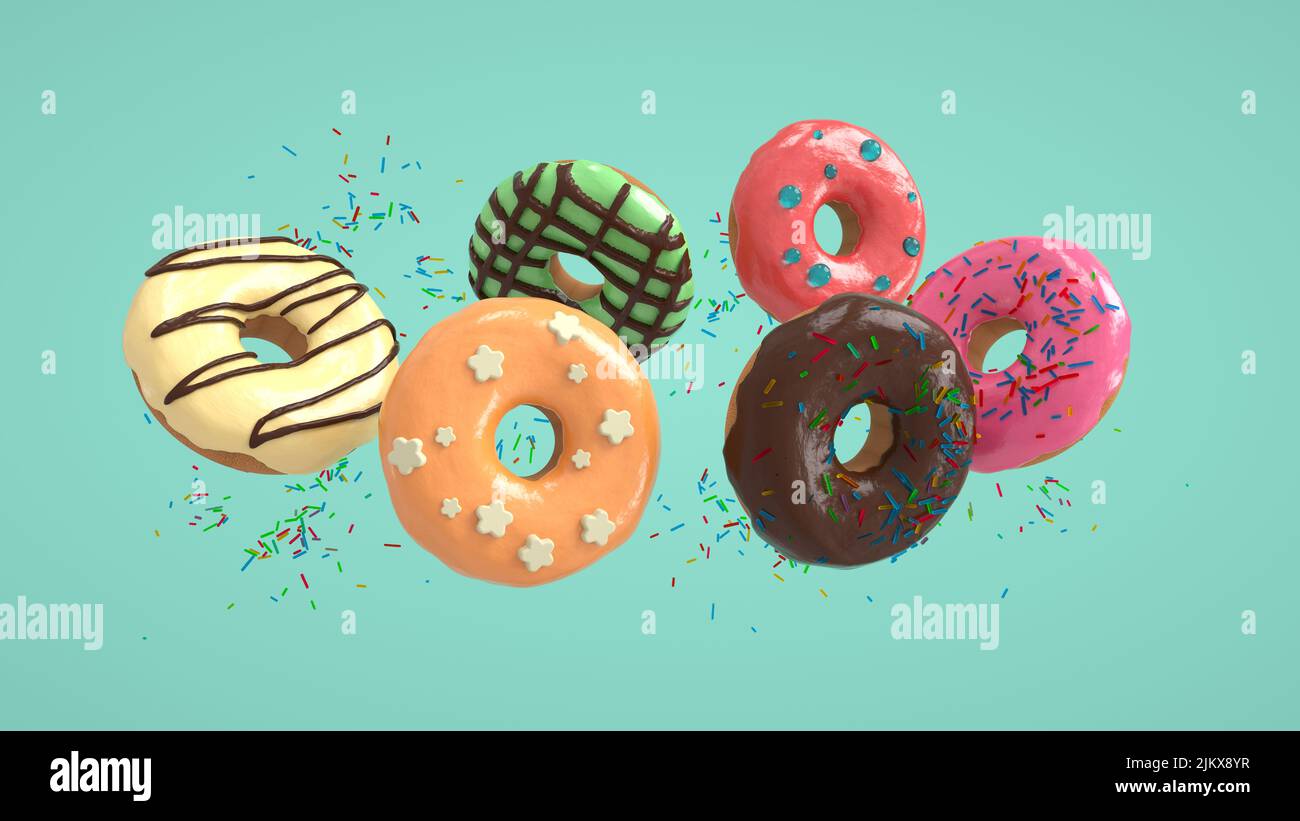 Delicious beautiful dessert doughnuts food Stock Photo - Alamy
