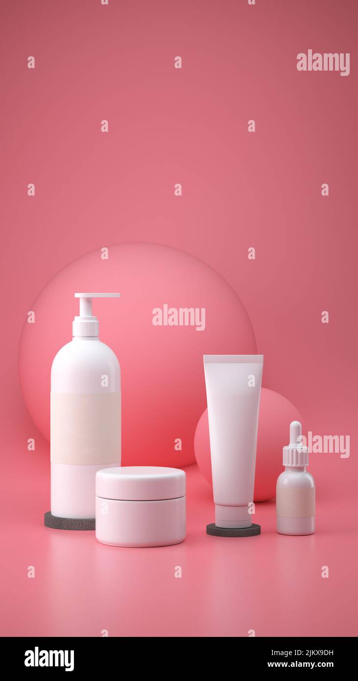 Background picture of skin care bottle beauty theme Stock Photo - Alamy