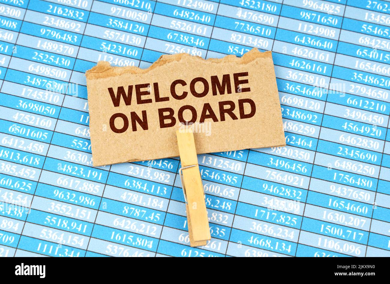 Business and finance concept. There is cardboard on the financial ...