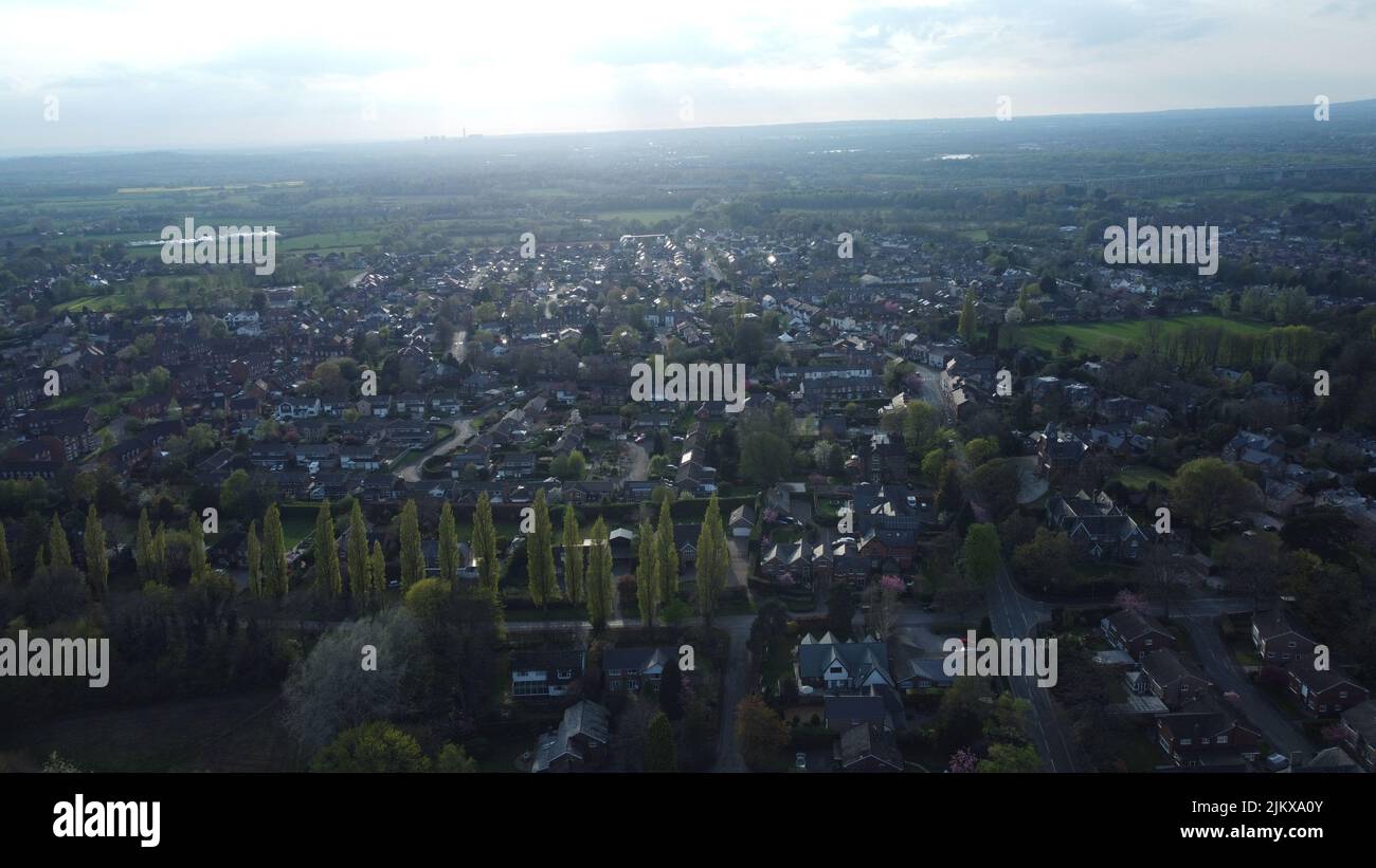 Small city on aerial view hi-res stock photography and images - Alamy