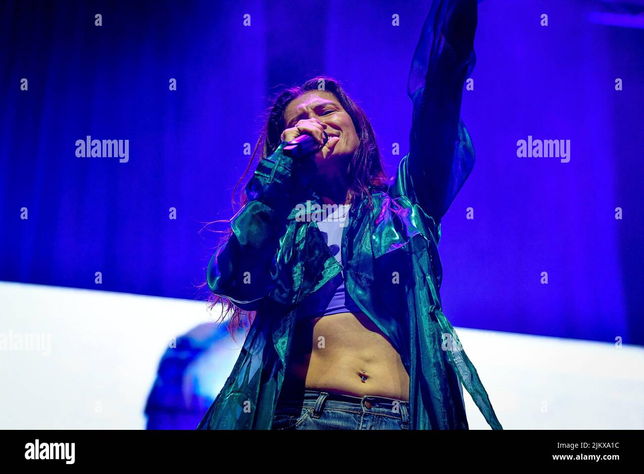 Elisa performing and singing on stage during the Italian singer Music ...