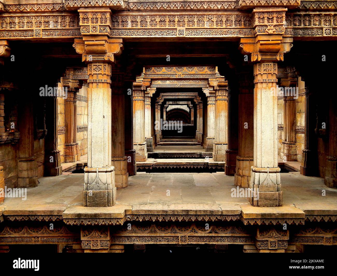 The amazing architecture of Adalaj Stepwell Gandhinagar, India Stock ...