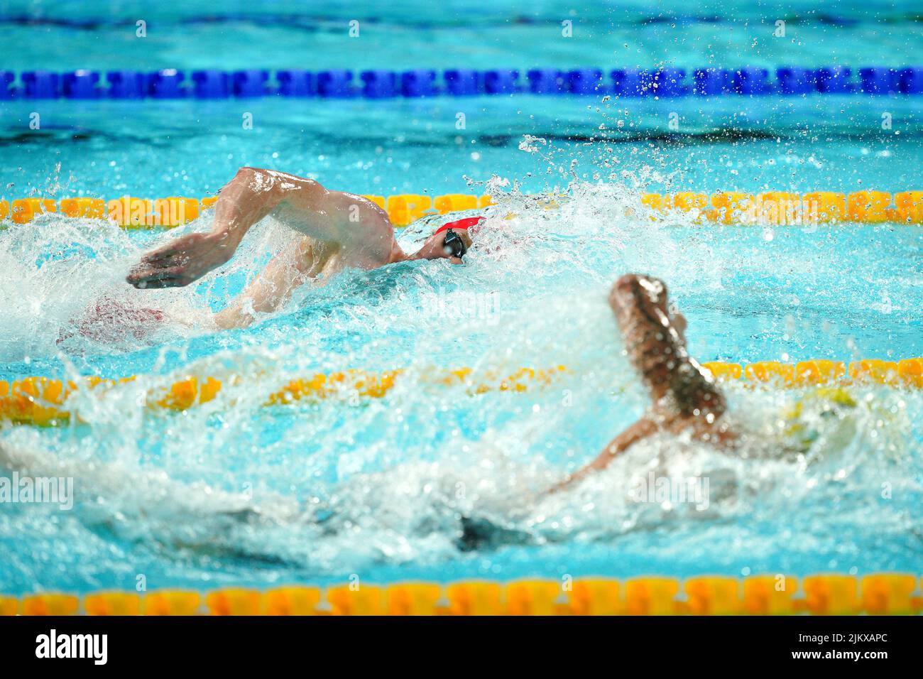 England's Tom Dean during the Men's 4 x 100m Medley Relay Final at the Sandwell Aquatics Centre ...