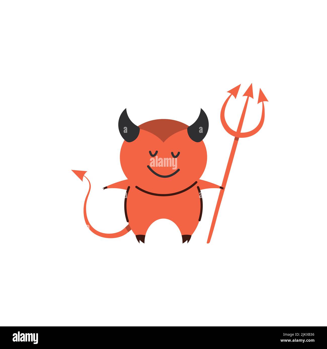 Demon for Halloween greeting card and poster, party sign. Concept ...