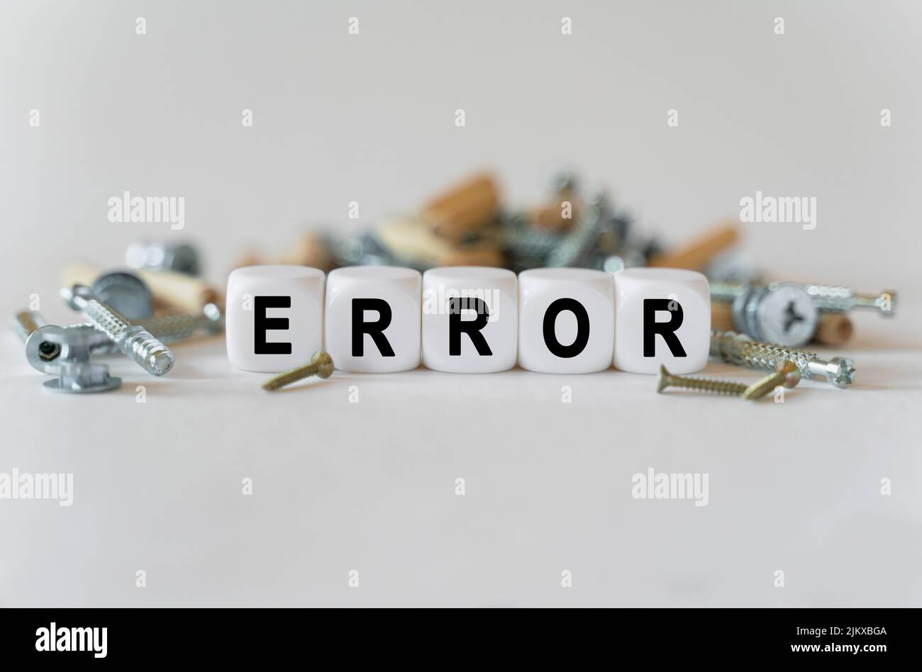 Construction business concept. On a white background, building fittings ...