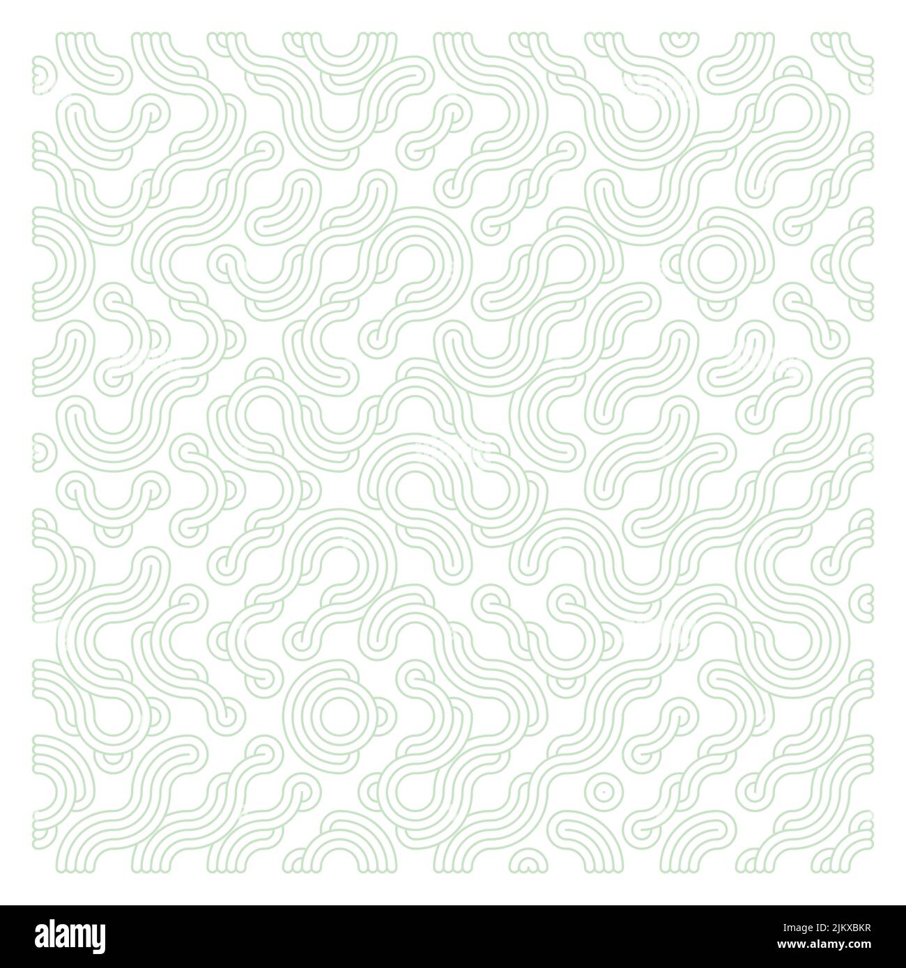 Random Color Rounded Truchet Tiling Illustration Stock Vector Image
