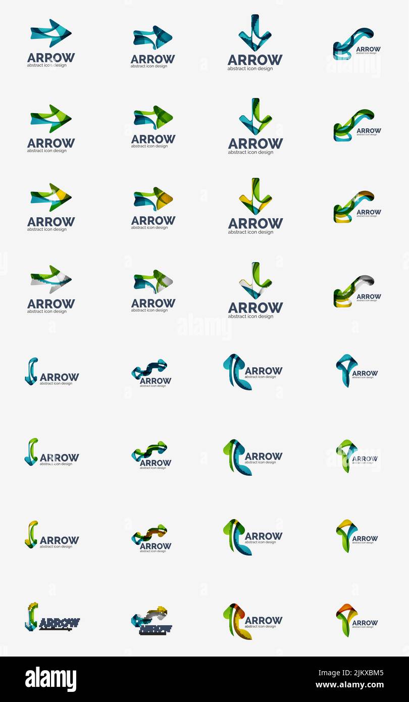 Clean moden wave design arrow company logo, business icon made of ...