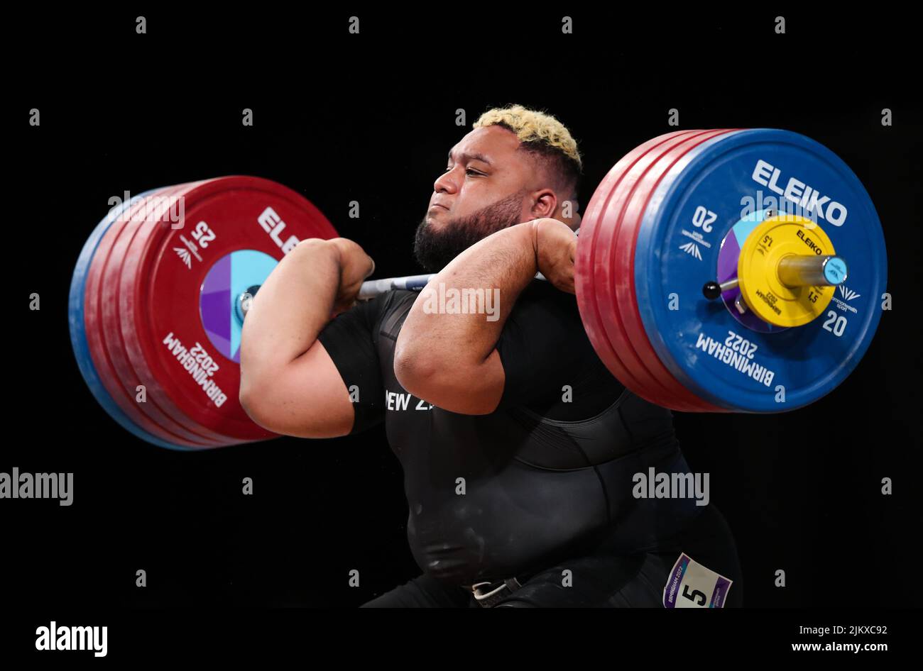 New Zealand’s David Andrew Liti during the Men’s 109kg+ Final at The ...