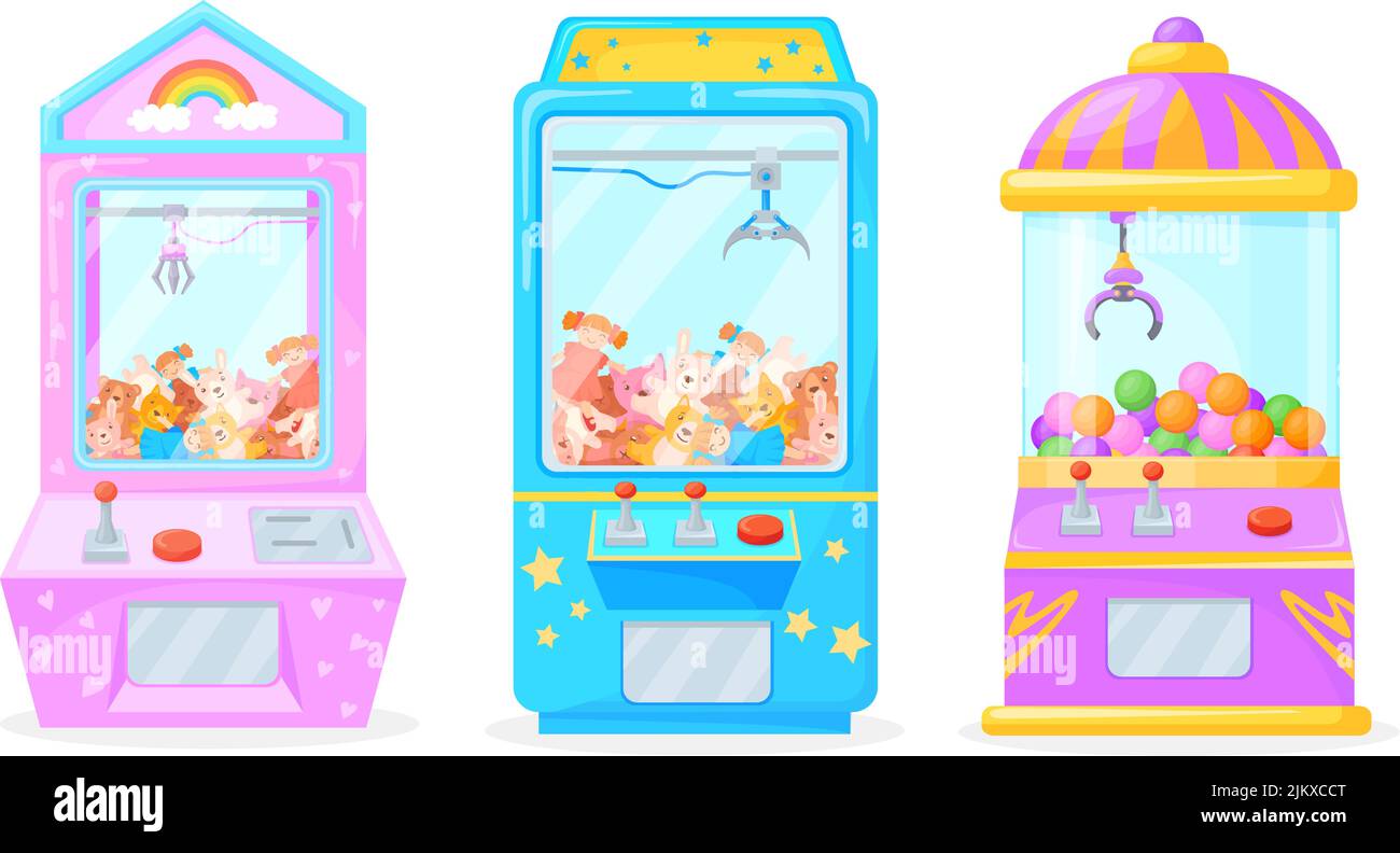 Grabber machines. Vending machine claw for grab toys doll or gift plush ...