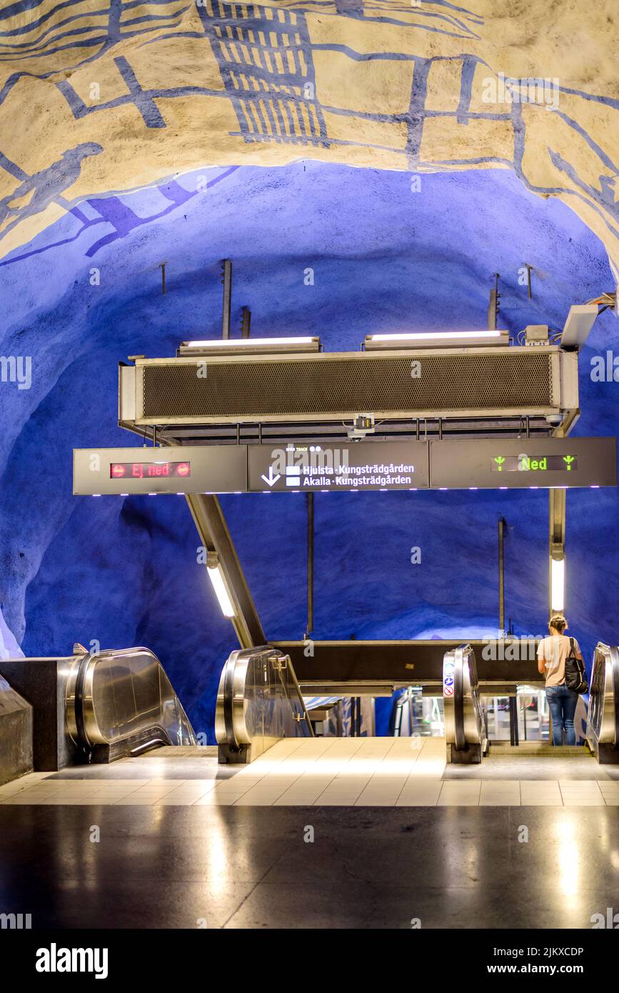 The Stockholm metro (Swedish: Stockholms tunnelbana, lit. 'Stockholm's ...