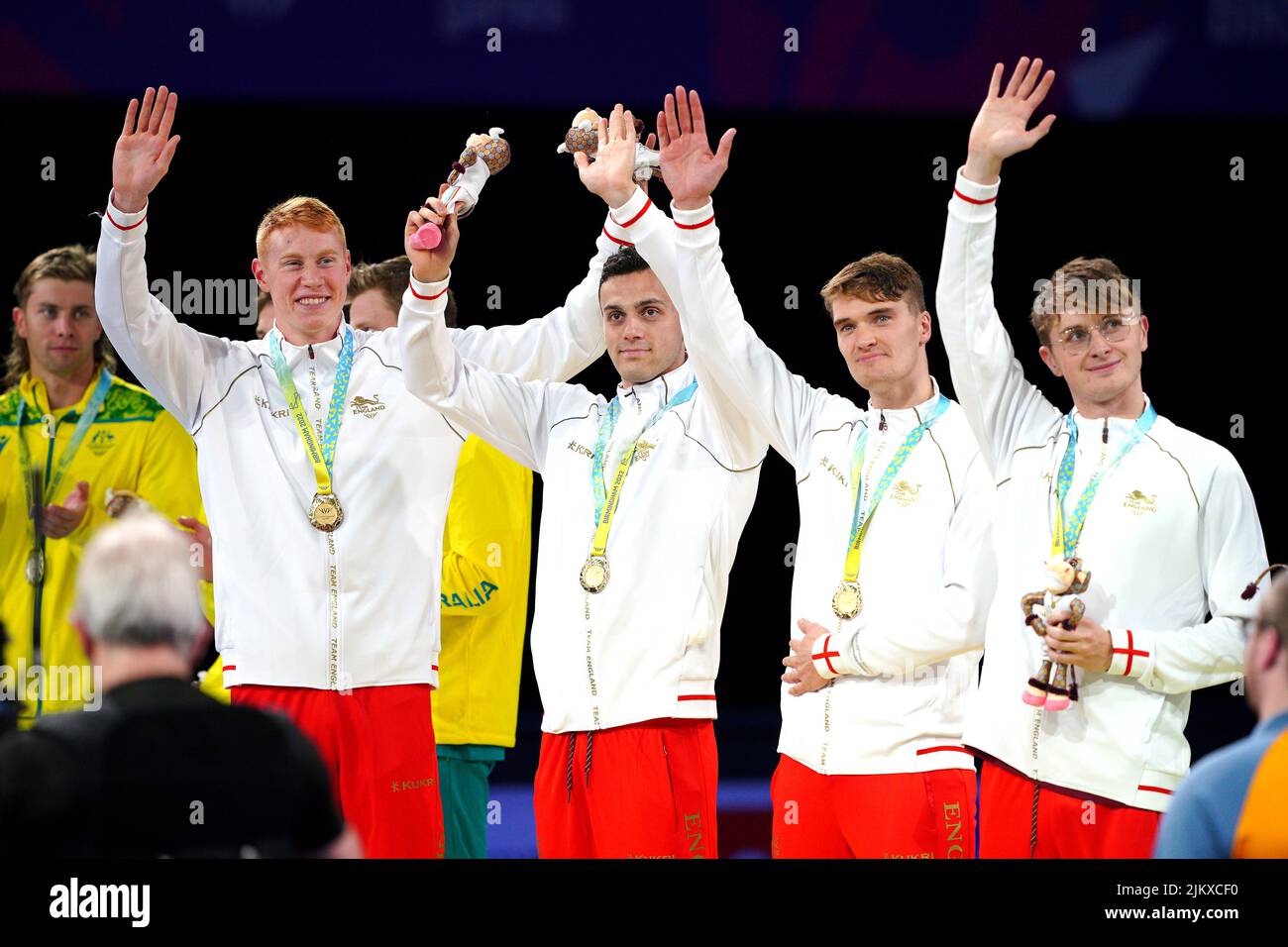 England's Tom Dean, James Guy, James Wilby and Brodie Paul Williams ...