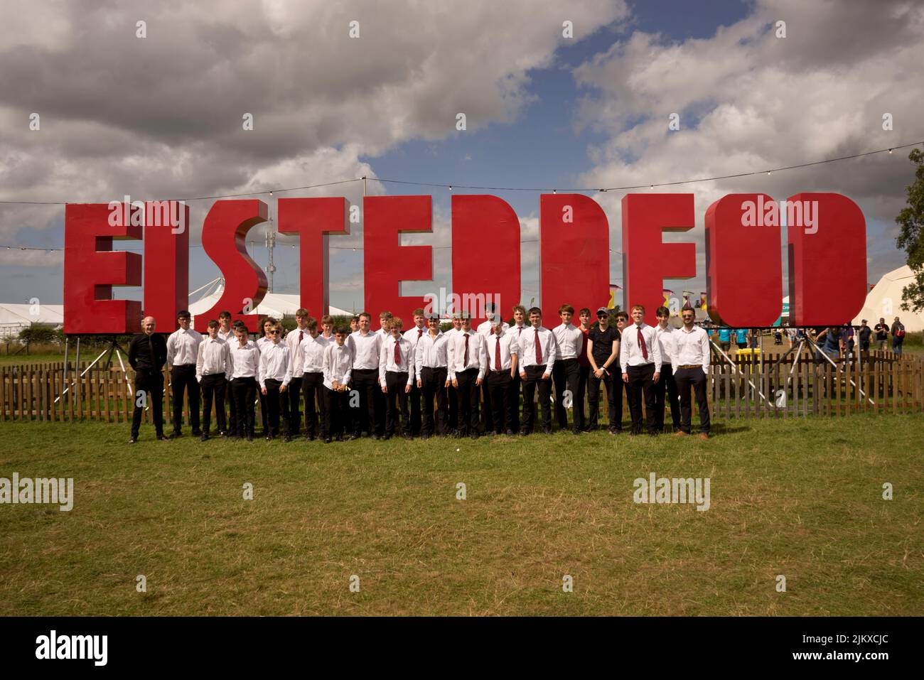 Choir singers, performers and visitors at the National Eisteddfod ...